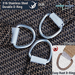 SUNNY GUARD Sun Shade Sail 6.5' x 10'Rectangle Brown UV Block Sunshade for Backyard Yard Deck Patio Garden Outdoor Activities and Facility