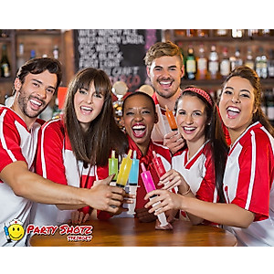 Party Shotz Jello Shot Syringes (Large 2oz with CAPS) Plastic Reusable Shots for Halloween, Christmas, Thanksgiving, Bachelorette Parties Favors - 60ml (2oz Jello Syringes, 36)