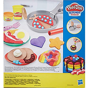 Play-Doh Kitchen Creations Flip 'n Pancakes Playset with 14 Play Kitchen Accessories, Preschool Toys, Kitchen Toys for 3 Year Old Girls and Boys and Up