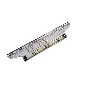 Actopus 12-Inch Plastic Parallel Rolling Ruler 30cm for Architects, Students