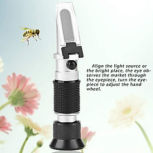 GLOGLOW Refractometer for Honey Moisture, Honey Refractometer Multipurpose Compact Portable for Bee Keeping Supplies