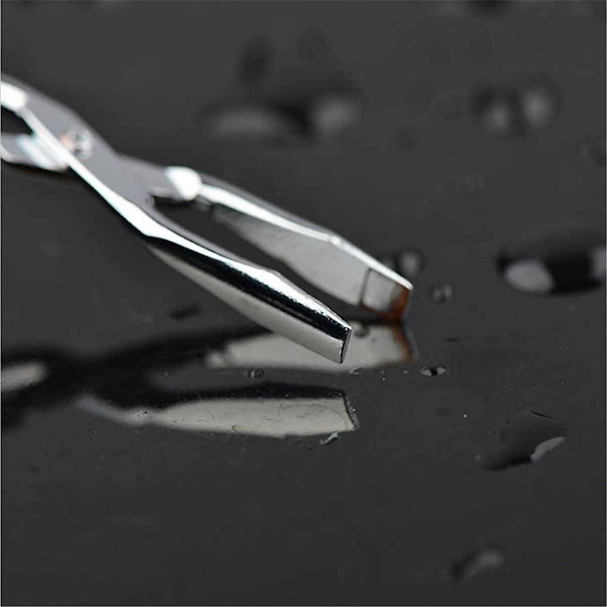 LZIYAN Stainless Steel Eyebrow Scissors Tweezers,Elbow Pliers Clip Scissors,Flat Tip Tweezers Hair Plucker