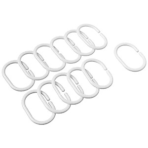 Amazon Basics 8-Gauge PEVA Shower Curtain or Liner with Mesh Storage Pockets - 72" x 72", Clear