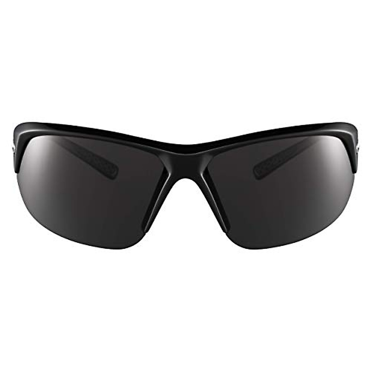 Nike Skylon Ace P Polarized Rectangular Sunglasses, Shiny Black/Silver, 69 mm