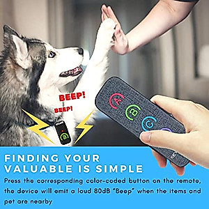Key Finder: EIRIX Wireless Item Locator with 80dB Loud Sound and 131ft Working Range, New Fabric Slim Key Tracker for Finding Key, Remote, Pet and Wallet 1 Transmitter + 4 Receivers