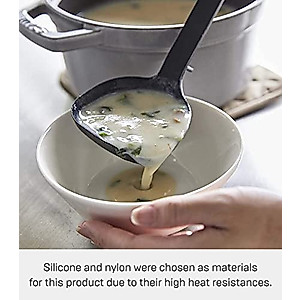 Yamazaki Home Tower Silicone Ladle - Ladle - Silicone, Black