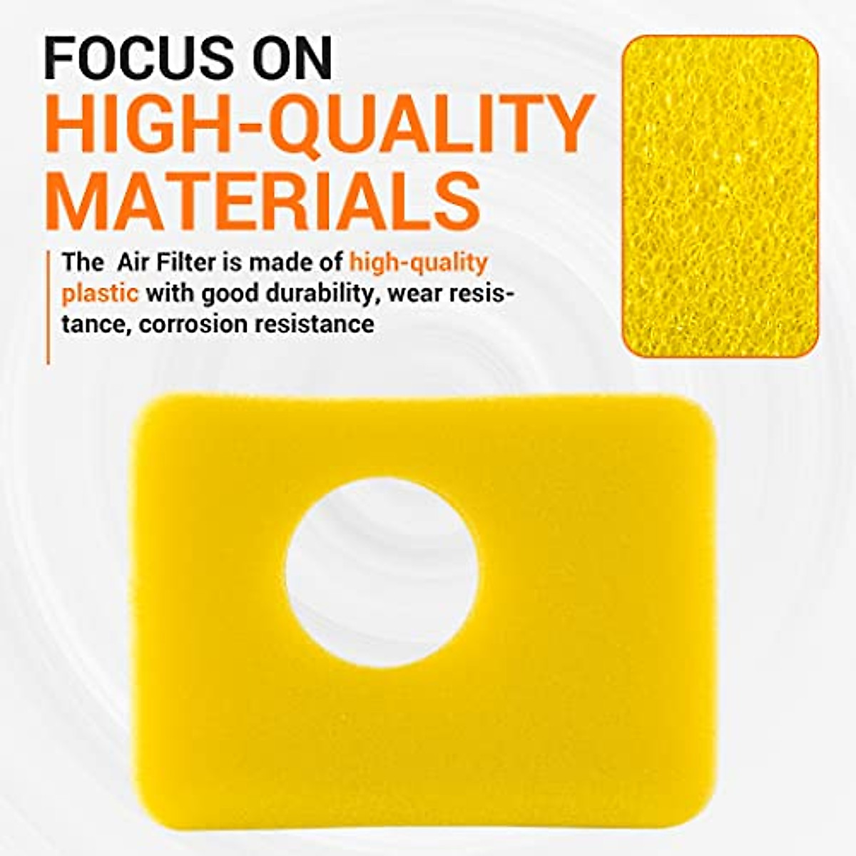 BlueStars 6 Pcs 799579 Air Cleaner Foam Filter - Replaces for BS 4248 5434 799579 - Fits for 09P602 09P702 550e-550ex Series 09P000, 08P000 Engine Lawn Mower