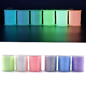PHECDA PROFLY 6 Colors Night Luminous Fly Tying Thread High Strength Fly Tying Materials (6 Colors Set-250D)
