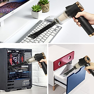 COLORCORAL Computer Vacuum 4000mAh Rechargeable 5000Pa High Power Handheld Vacuum Cleaner for Keyboard Cleaning and Computer Dusting Auto Interior Detailing Car Vacuum Cleaning Kits