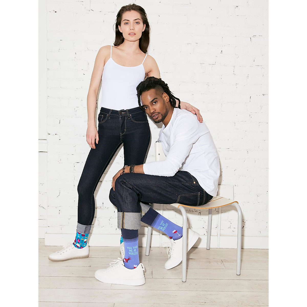 Hot Sox Women's Food and Drink Novelty Casual Crew Socks, Wine (Turquoise), shoe size 4-10 and sock size 9-11.