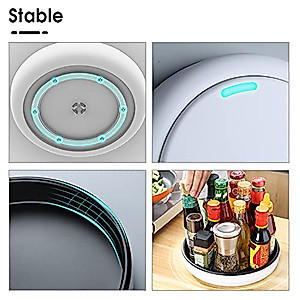 LAMY Lazy Susan Organizer Kitchen Organization, 10 Inch Lazy Susan Turntable for Cabinet, Pantry, Refrigerator and Table, Black