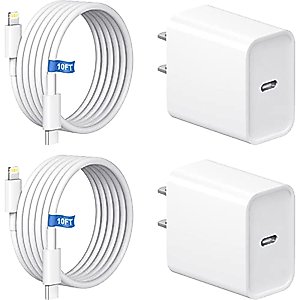 【Apple MFi Certified】 iPhone 14 13 12 11 Fast Charger 10FT Long Fast Charging Cable with 20W USB C Charger Block for iPhone 14/14 Pro/14 Pro Max/14 Plus/13/12/11/Pro/Pro Max/Mini/Xs Max/XR/X, iPad