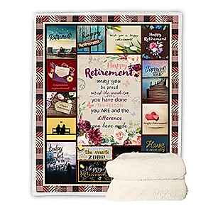 Retirement Gifts for Women Men 2022 Throw Blanket ,Retirement Appreciation Gifts for Boss Coworkers,Retire Party Gifts for Friends,Grandma,Teachers,Nurses Soft Throw Blankets (RETIRED,50"x 60")