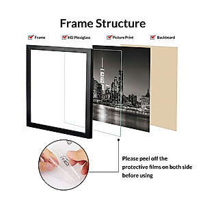 Annecy 11x14 Picture Frame Black（2 Pack）, 11 x 14 Picture Frame for Wall Decoration, Classic Black Minimalist Style Suitable for Decorating Houses, Offices, Hotels
