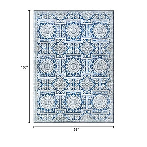 Couristan Pasha Sari Area Rug, 8' x 10', Sapphire Blue