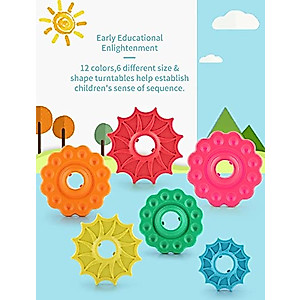 BornCare Kids Spinning Spiral Stacking Toy for Baby Toddler Kids. Durable Colorful Toy Pre K