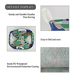 SineGux Collapsible Laundry Basket Large Laundry Hamper Waterproof Foldable Storage Bins Storage Basket with Handles Canvas Nursery Hampers for Laundry Clothes Toy Organizer (Camo Grey)