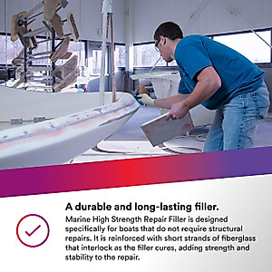 3M Marine High Strength Repair Filler, 46014, 1 gal, White, Gallon