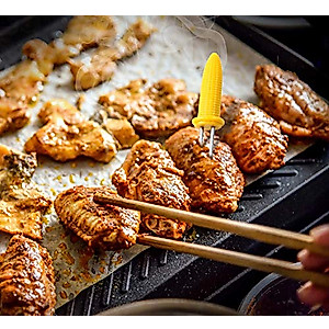 CandyHome 20 Pack Stainless Steel Corn Holders Corn on The Cob Skewers for BBQ Twin Prong Sweet Corn Holder Home Cooking Fork