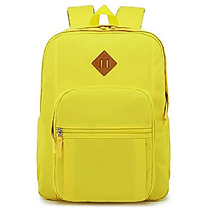 abshoo Classical Basic Womens Travel Backpack For College Men Water Resistant Bookbag (Yellow)