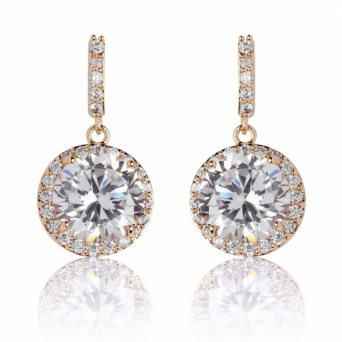 Fashion jewelry designer rhinestone gold tone bridal costume dangle drop earrings for women