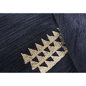 Momeni Simba Wool Hand Tufted Contemporary Indoor Area Rug, Navy, 2'6" X 8' Runner