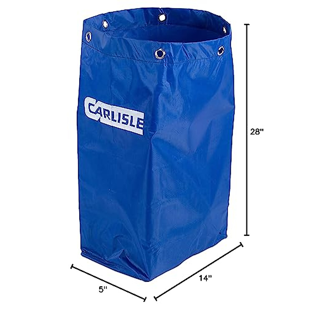 Carlisle FoodService Products JC194614 Blue 25 Gallon Rip Stop Nylon Replacement Bag for JC1945 Janitorial Cart