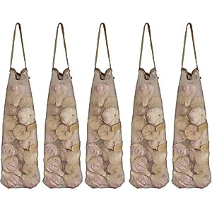 Hanging Mesh Bags Storage Potatoes Onion Garlic Net Bags Long and Large Net Produce Bags Fruit Veggies Green Pepper or Garbage Bag