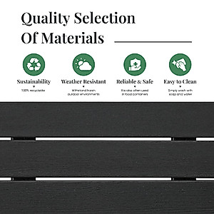 ZJEYEJZ Bar Height Chairs Set of 2, HDPE Front Porch Chairs Set, Weather Resistance Outdoor Bar Stools Set for Spas, Cafes, Swimming Areas, Lodges and Hotels