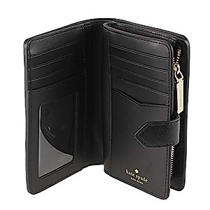 Kate Spade New York staci colorblock medium compact bifold wallet (Warm Beige)