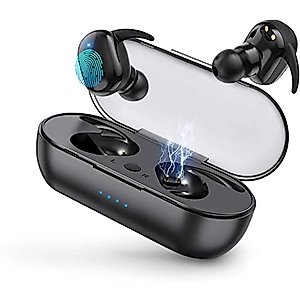 Wireless Earbud,Sports Bluetooth 5.3 Headphones,Bluetooth Earbud with Mic Deep Bass,in Ear Wireless Earphones Noise Cancelling Headphones,Ear Buds with Earhooks for iPhone/Samsung/iOS/Android