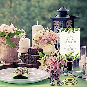 30Pcs 3.35 Inches Table Number Holders Place Card Holders, Gold Steel Clips for Table Numbers, Picture Holders for Tables, Card Holders for Centerpieces, Wedding, Party, Birthday