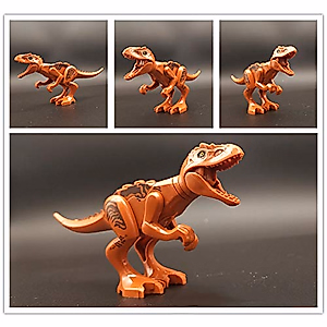 Toysvill Compatible Dinosaurs Mini Figures for Jurassic World Building Blocks Toys (Set of 20 Pieces) with Moving Parts. T Rex, Dragon Sword, Pterodactyl, Tyrannical Dragon, Stygimoloch et al.