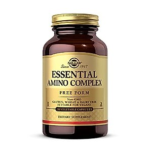 Solgar Essential Amino Complex, 90 Vegetable Capsules - Free Form Essential Amino Acids - Non-GMO, Vegan, Gluten Free, Dairy Free, Kosher - 90 Servings