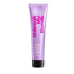 MATRIX Unbreak My Blonde Reviving Leave-In Treatment | Strengthens and Adds Softness and Shine | For Damaged, Lightened and Over Processed Hair | Packaging May Vary | 5.1oz. | Vegan