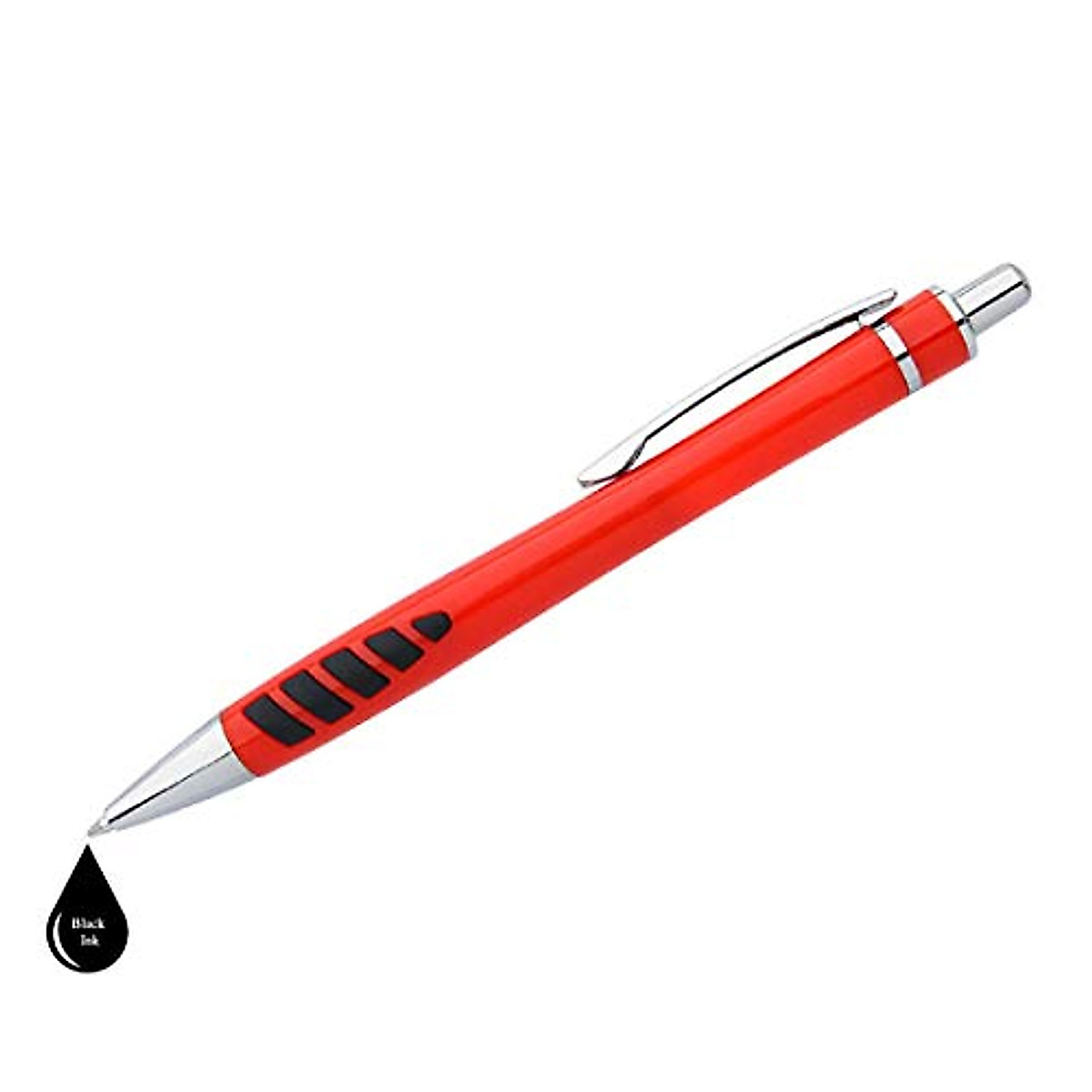 Express Pencils™ - Your Name or Imprint on our Custom Printed Addison Ballpoint Pen - Rubber Grip For Writing Comfort And Control, black ink, medium point - 12 Pack (Assorted)