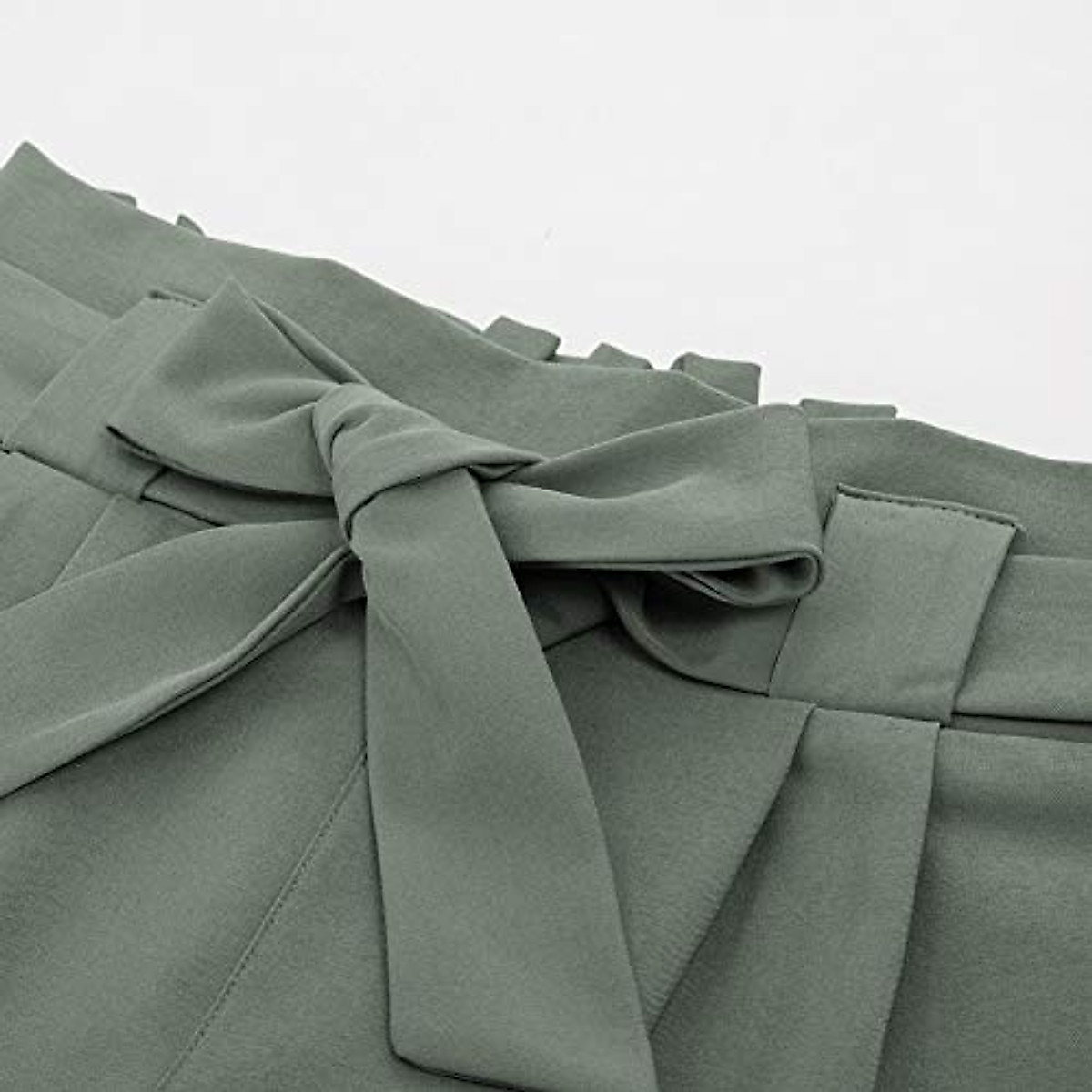 GRACE KARIN Women's Casual High Waist Belt Decorated Pencil Pants with Bow-Knot