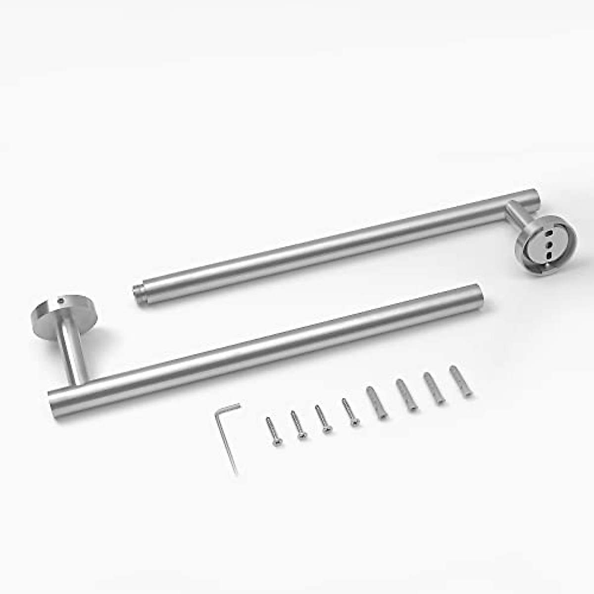 HITSLAM Brushed Nickel 25.7 Inch Towel Bar for Bathroom, SUS304 Stainless Steel Bathroom Towel Rack Wall Mounted, Modern Home Decor Bath Towel Holder with Hardware Accessories