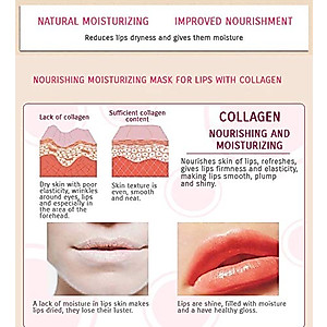 Lip Mask, 30 Pieces Collagen Crystal Pink Lip Care Gel Masks, Lip Pads For Moisturizing, Anti-Wrinkle, Anti-Aging, Firms Hydrates Lips, Remove Dead Skin Moisture Essence Make Your Lip Attractive Sexy