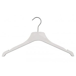NAHANCO 9101750HU Acrylic Premium Shirt Hanger, 17", White (Pack of 12)
