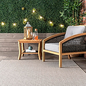 nuLOOM 7' x 9' Outdoor Performance Area Rug, Stain Resistant, Weather Resistant, High Traffic, Patio, Balcony, Outside, Paloma Grey