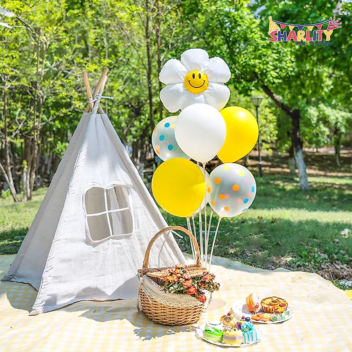 Sharlity 20 Sets Balloon Stand Kit Table Balloon Stand Holder for Graduation Birthday Baby Shower Wedding Anniversary Party Decorations