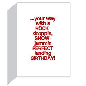 Play Strong Snowboard Birthday Card 1-Pack (5x7) Power Player Illustrated Sports Birthday Cards Greeting Cards- Awesome for Snowboarders, Coaches and Fans Birthdays, Gifts and Parties!