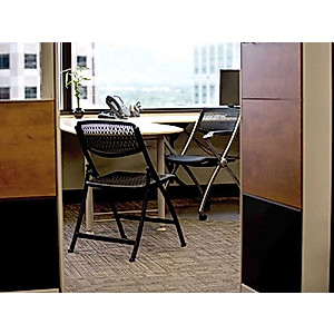Mity-Lite Flex One Folding Chair, 18-8 Steel, Black, 4-Pack