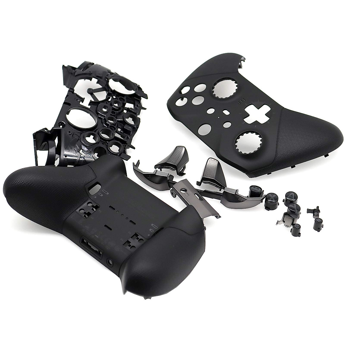 Deal4GO Full Shell Housing Case kit with RB LB Trigger Bumper Face Button Set Replacement for Xbox One Elite 2 Controller