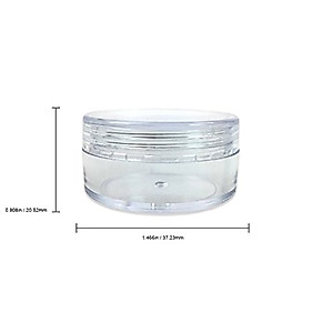 (Quantity: 300 Pieces) Beauticom 10G/10ML Round Clear Jars with Screw Cap Lids for Small Jewelry, Holding/Mixing Paints, Art Accessories and Other Craft Supplies - BPA Free
