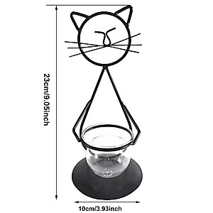 Marbrasse Desktop Glass Planter Vase Holder, Modern Creative Cat Plant Terrarium Metal Stand for Hydroponics Plants Home Garden Wedding Decoration Outdoor Planter Ideas (Style 2)