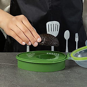 Meideli Avocado Saver Holder, Transparent Avocado Saver Keeper Fruit Storage Container, Vegetable Container Keep Fresh Kitchen Accessories, Keep Your Avocados Fresh for Days Green