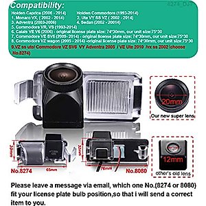 Super HD CCD Sensor Vehicle 20mm 170 Wide Angle Night Vision Rear View IP68 Reverse Backup Camera for Holden Caprice/Commodore/MonaroVX/Ute VY SS VZ/Adventra/Sedan/Commodore VR, VS/Calais VE V6
