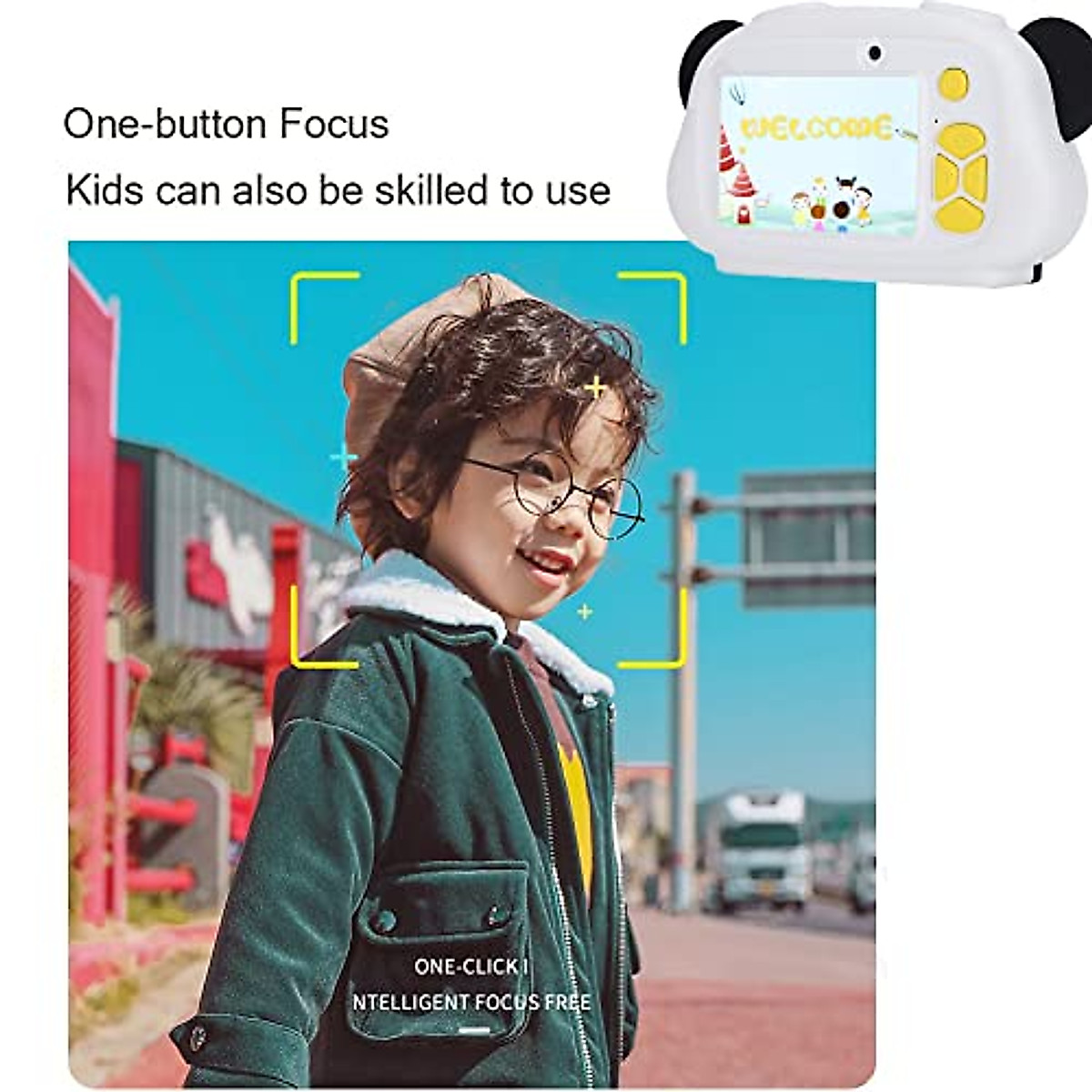 CUIFATI Kids Camera, 2.0inch 20MP Kid Digital Video Selfie Cameras for Kids,Children's Digital Camera with 32GB SD Card, Best Birthday Gifts for Boys, Girls Age 3 to 12(Panda)